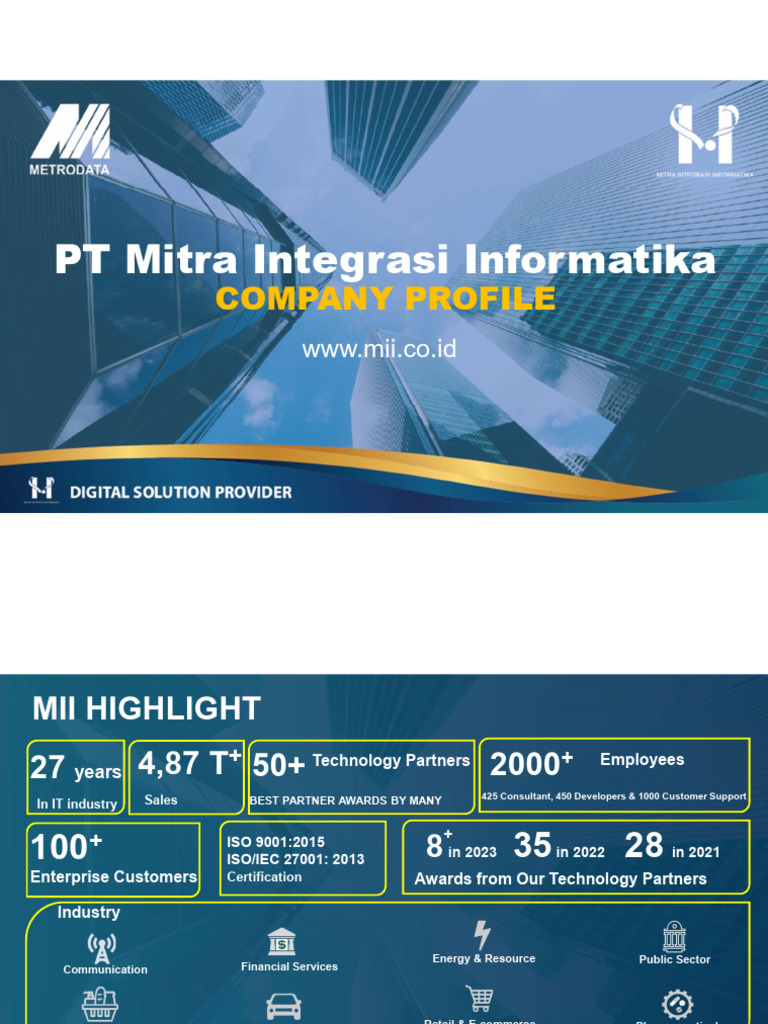 MII Corporate Profile Overview | PDF | Service Oriented Architecture ...