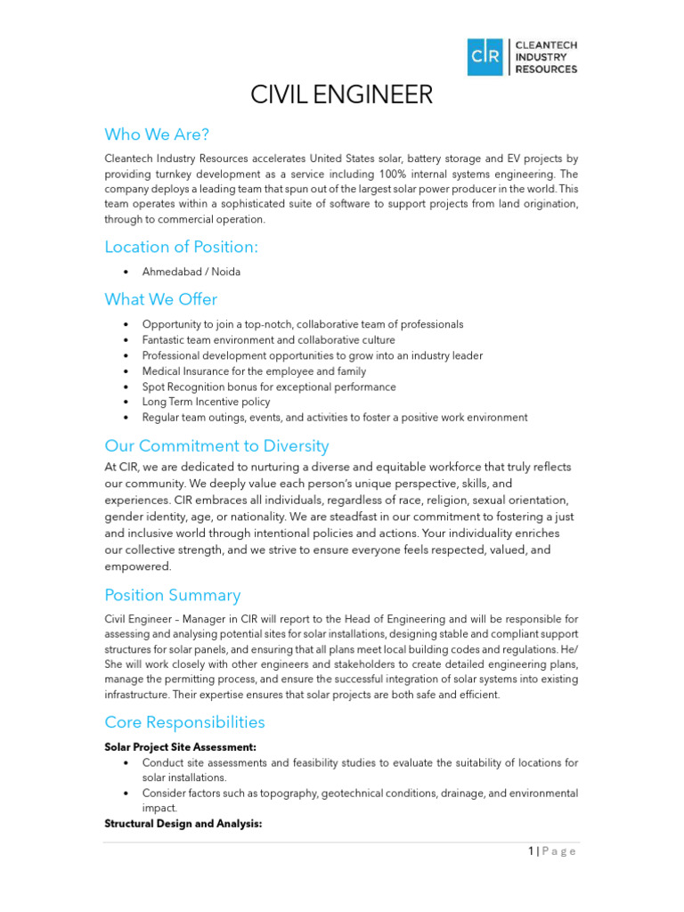 JD_CIVIL ENGINEER | PDF | Photovoltaics | Photovoltaic System