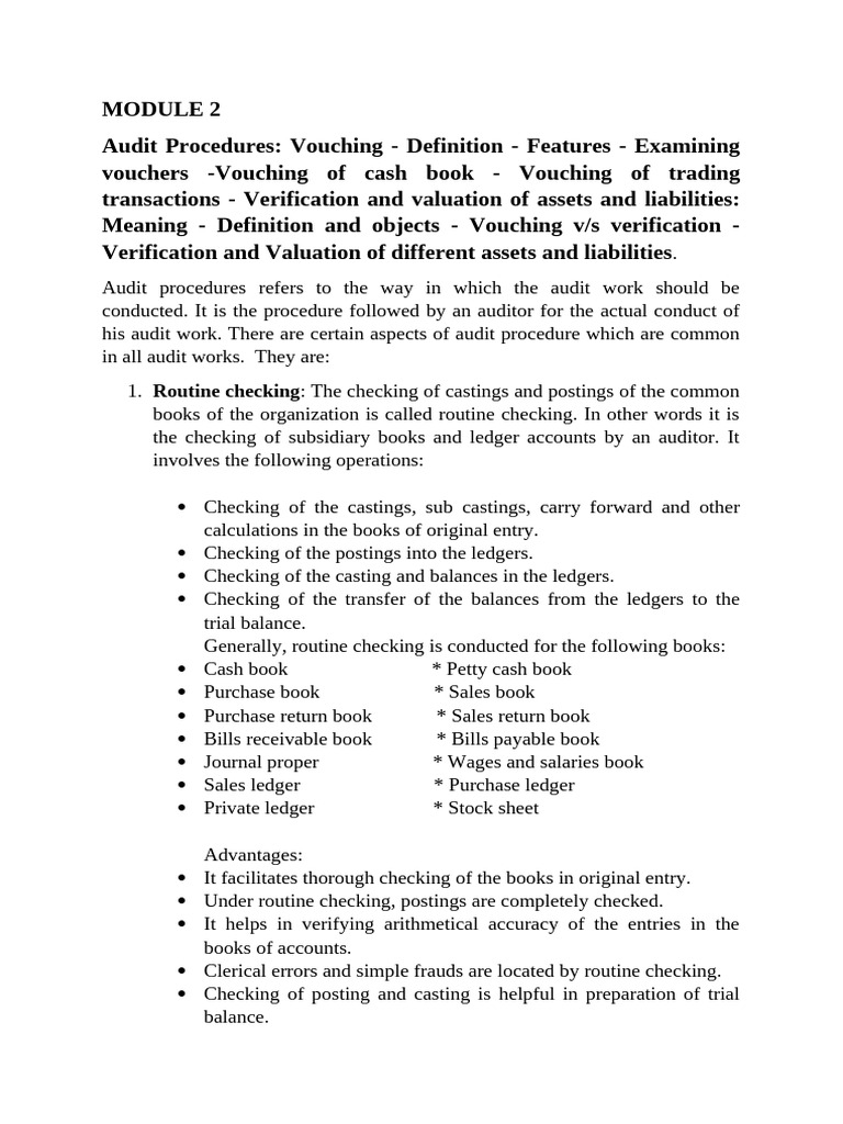 Audit Procedures & Vouching Guide | PDF | Expense | Accounts Payable