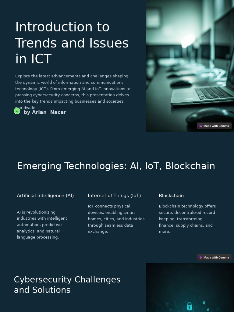 Introduction To Trends and Issues in ICT | PDF | Internet Of Things ...