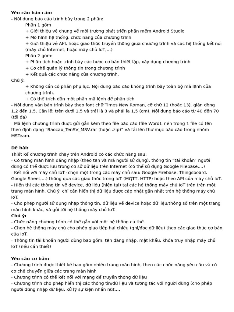 De Bai Bao Cao HP Lap Trinh Cho Thiet Bi Di Dong | PDF