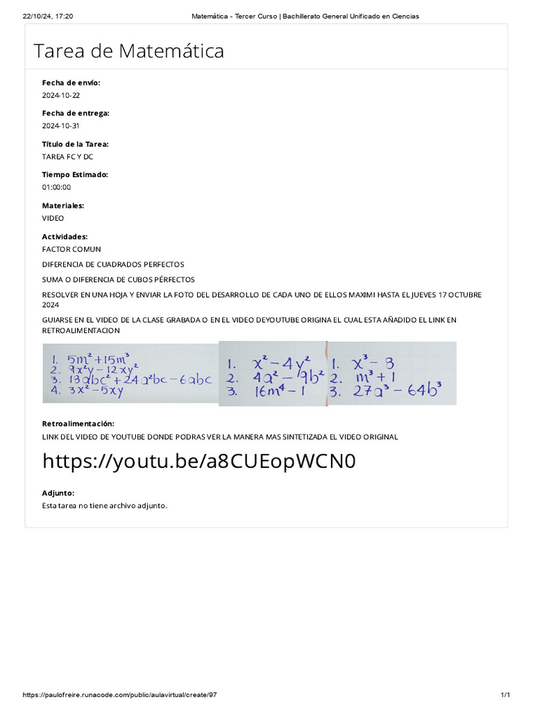 Deber 1 de matematicas | PDF