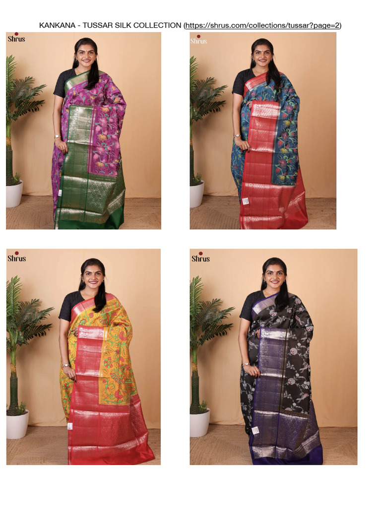 Kankana - Tussar Saree Collection From Shrus | PDF