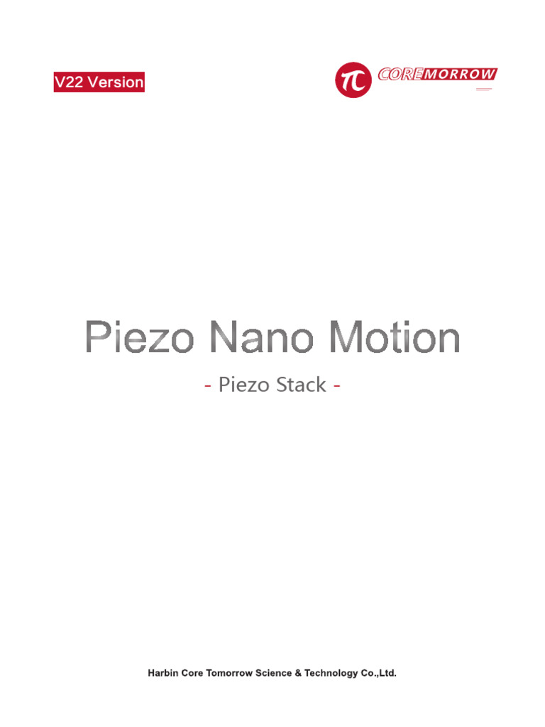 Piezo_Stacks_CoreMorrow | PDF | Piezoelectricity | Actuator