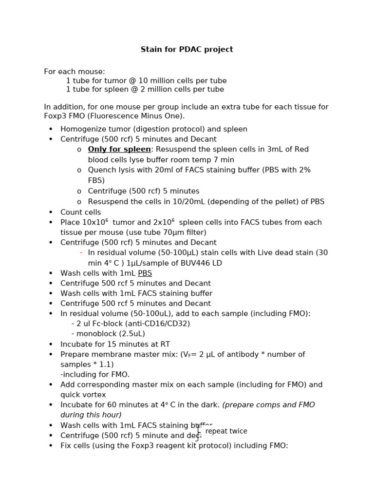 PDAC Project Flow Protocol | PDF