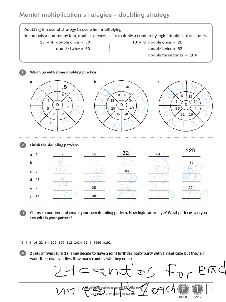 Mental Multiplication Strategies | PDF | Multiplication | Arithmetic