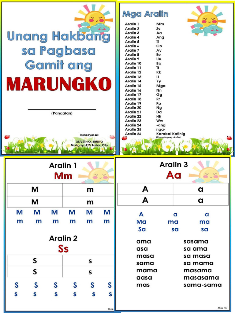 Unang Hakbang Sa Pagbasa Gamit Ang Marungko | PDF