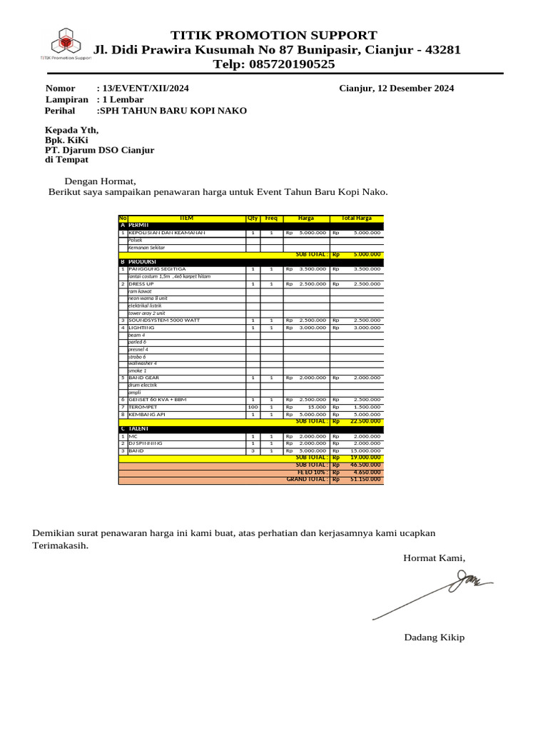 Tahun Baru Kopi Nako | PDF