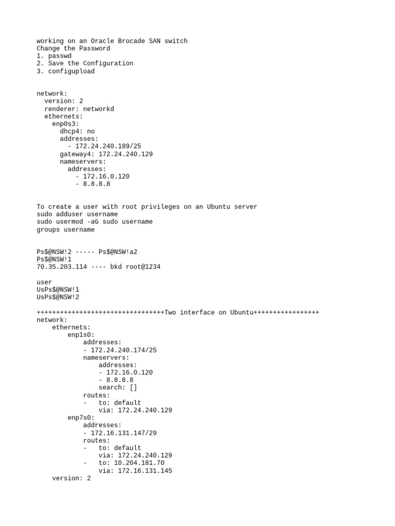 config | PDF | Ip Address | Sudo