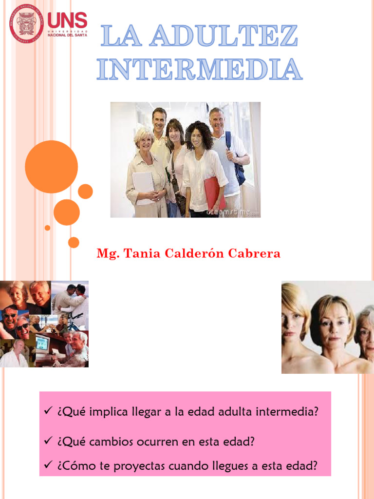 Adultez Intermedia | PDF | Adultos | Vejez