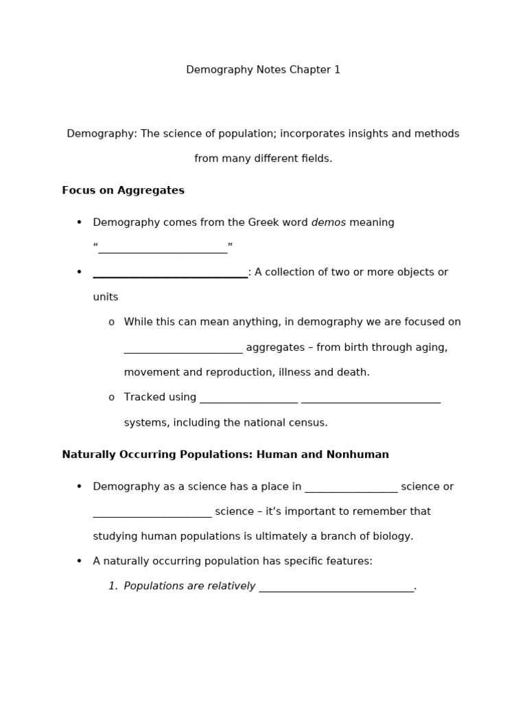 Introduction to Demography Concepts | PDF | Demography | Census