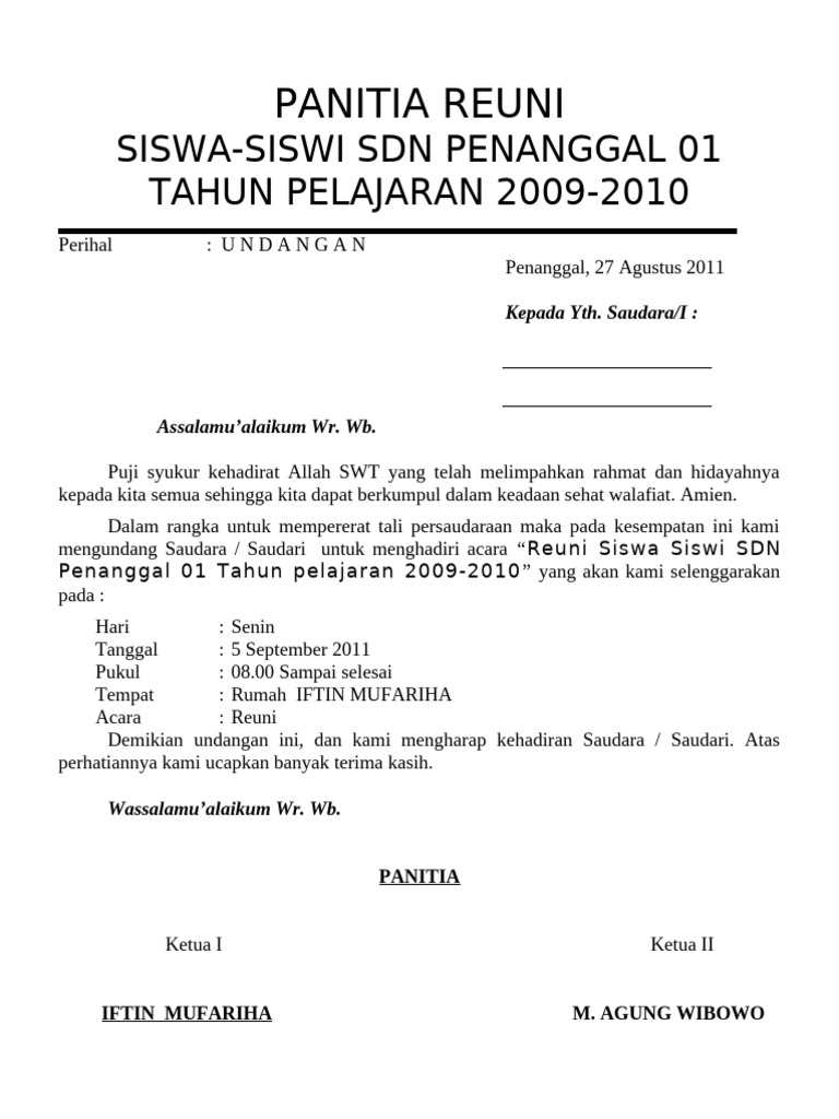 Panitia Reuni | PDF