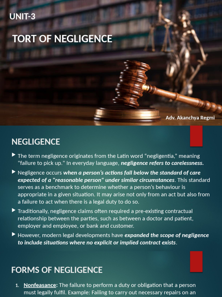 Negligence | PDF | Negligence | Duty Of Care