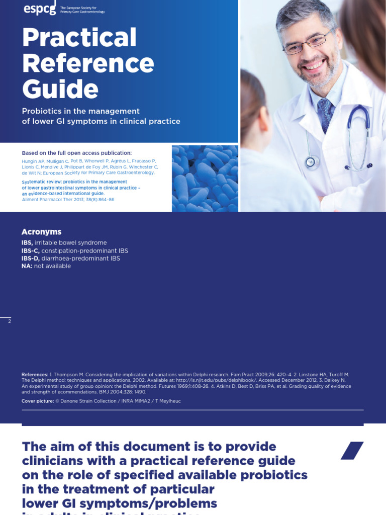 ENGLISH LEAFLET ESPCG 2013 Consensus Guidelines On Probiotics | PDF | Irritable Bowel Syndrome ...