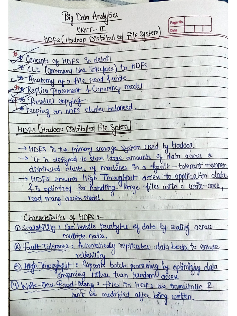 BDA - U2 - Prepared by Avani & Anu's BF | PDF | Big Data | Distributed Computing Architecture