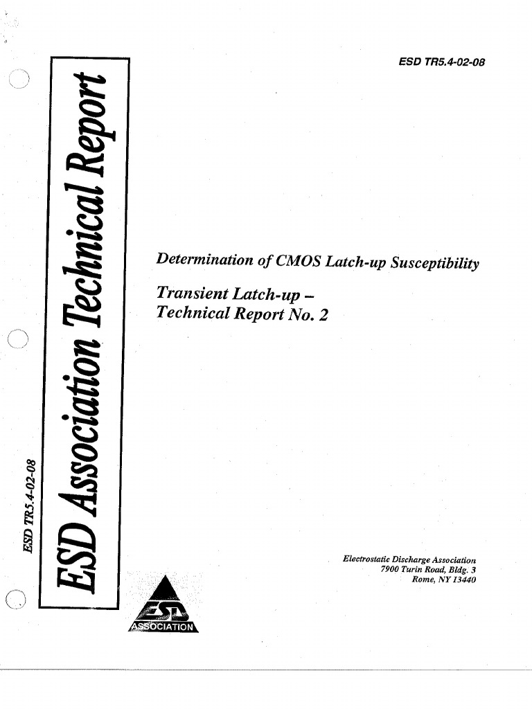 ESD TR5.4!02!08 Transient Latch Up - Report No2 | PDF