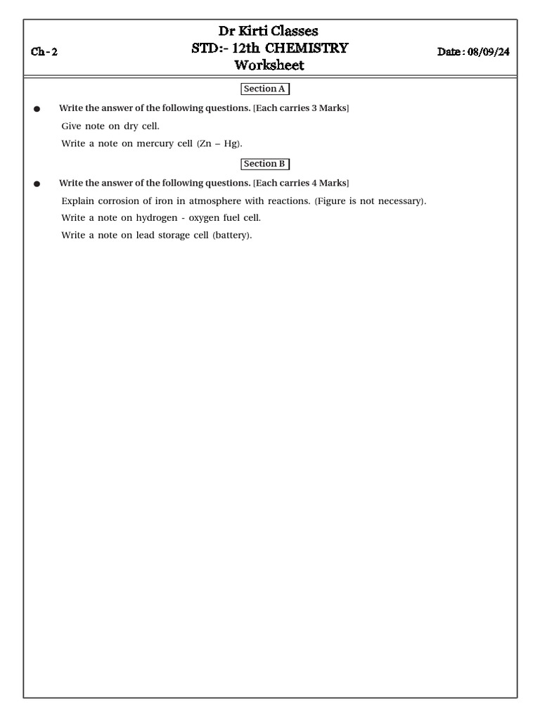 Worksheet D08 Sept 2024 | PDF