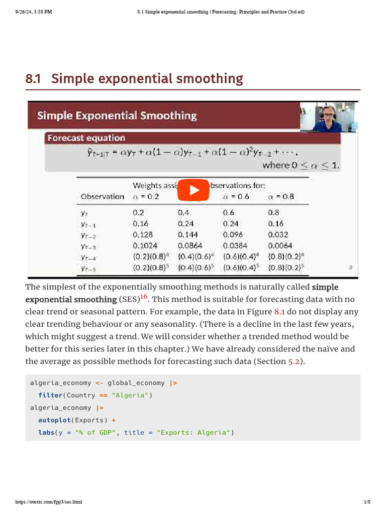8.1 Simple Exponential Smoothing - Forecasting - Principles and ...