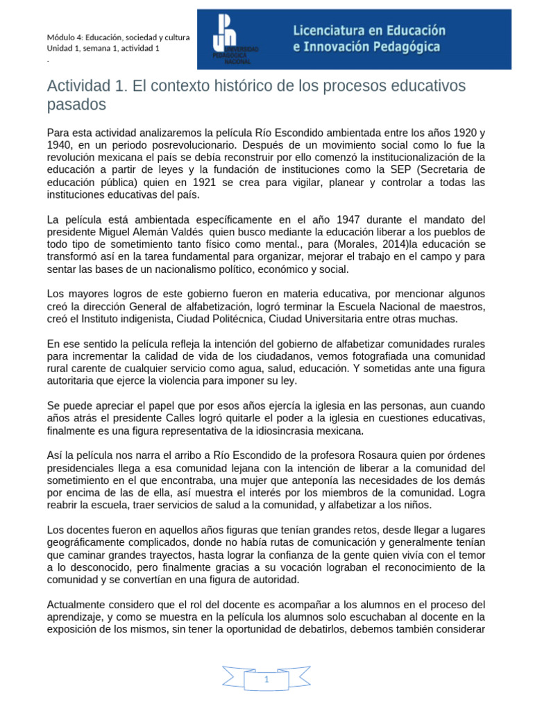 Contexto Historico | PDF | México | Escuelas