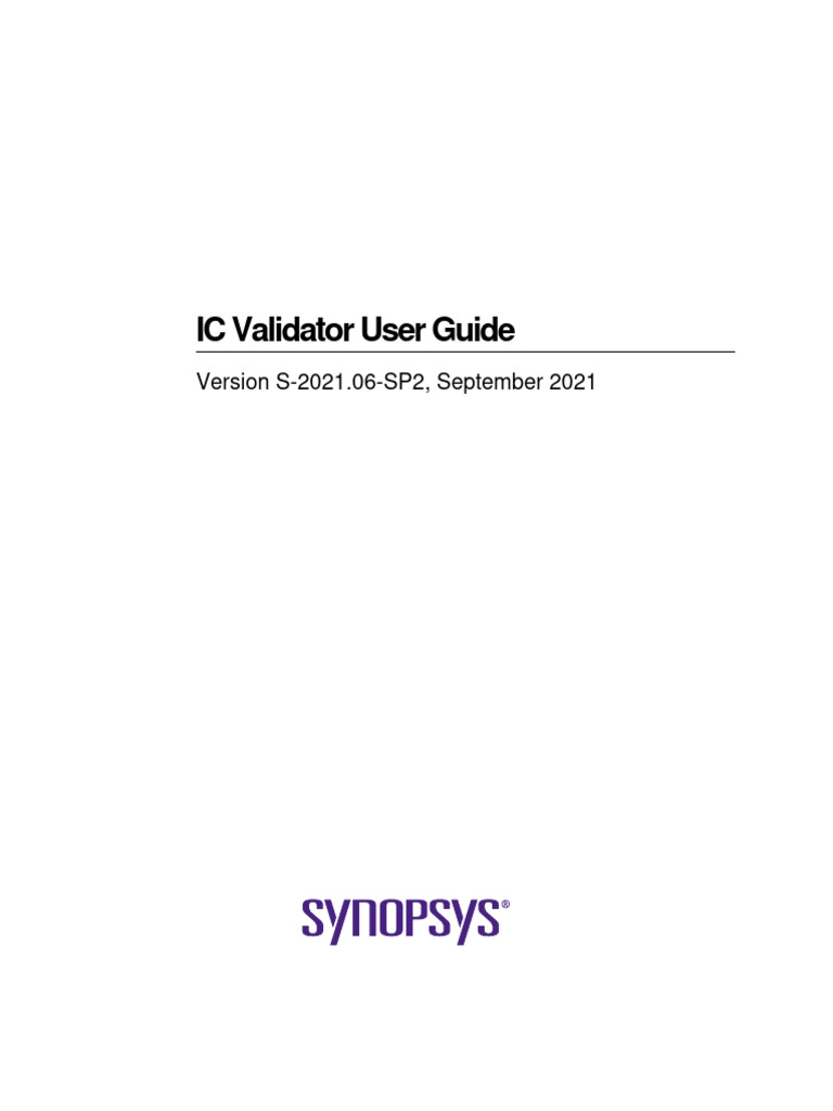 IC Validator User Guide | PDF | License | Computer Programming