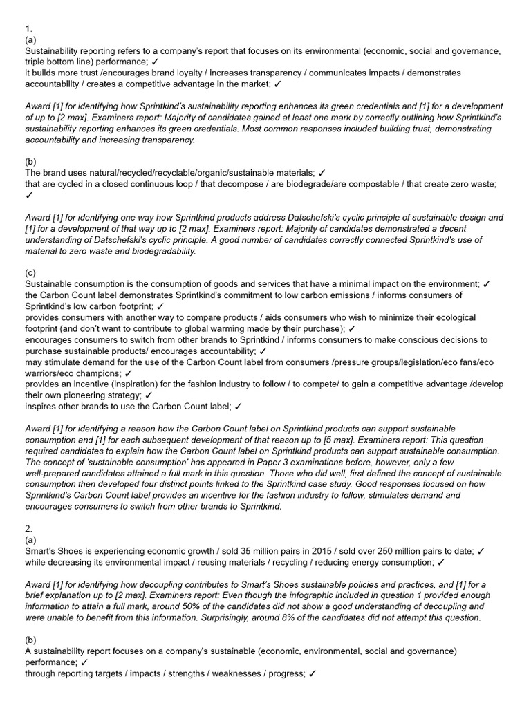 Paper 3 Topic 8 Practice Questions (Answers For Students) | PDF ...