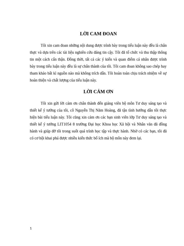 Tiểu luận TDST&TKYT | PDF