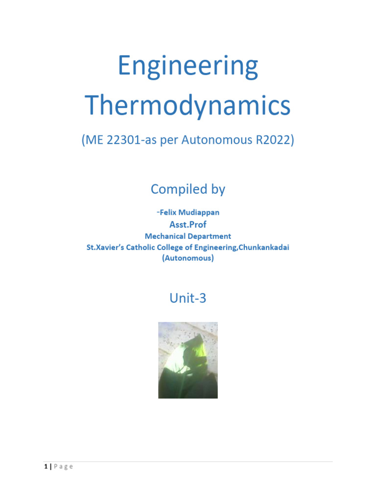 Unit3-TD | PDF | Steam | Enthalpy