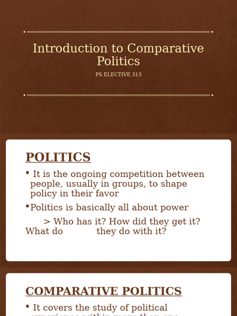 Comparative Politics: Key Concepts Explained | PDF | Communism | Democracy