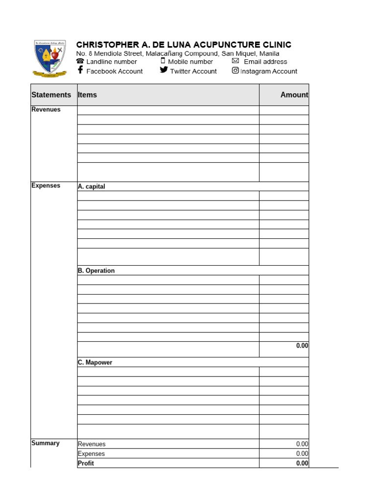 Form 03A Financial Accounting Monthly Sample | PDF | Revenue | Expense