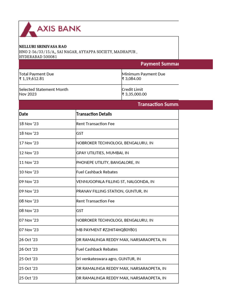 CC Statement 2024 02 05 | PDF | Debit Card | Credit Card