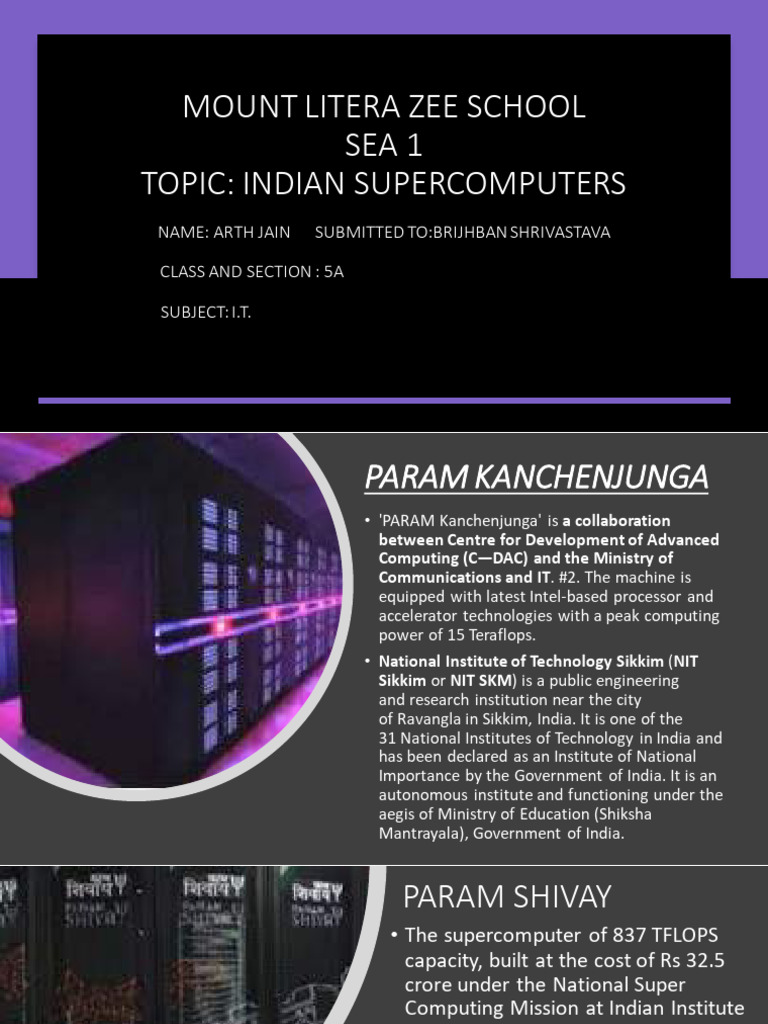 ARTH JAIN I.T. SEA | PDF | Supercomputer | Computing