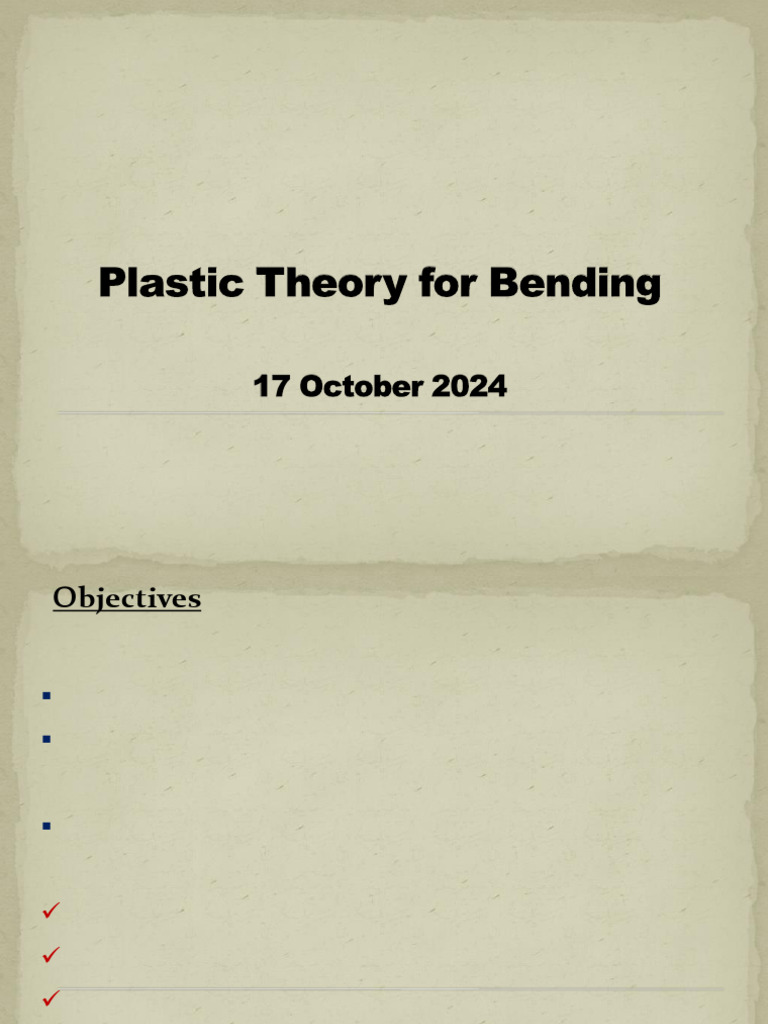 Understanding Plastic Bending in Beams | PDF | Bending | Deformation ...
