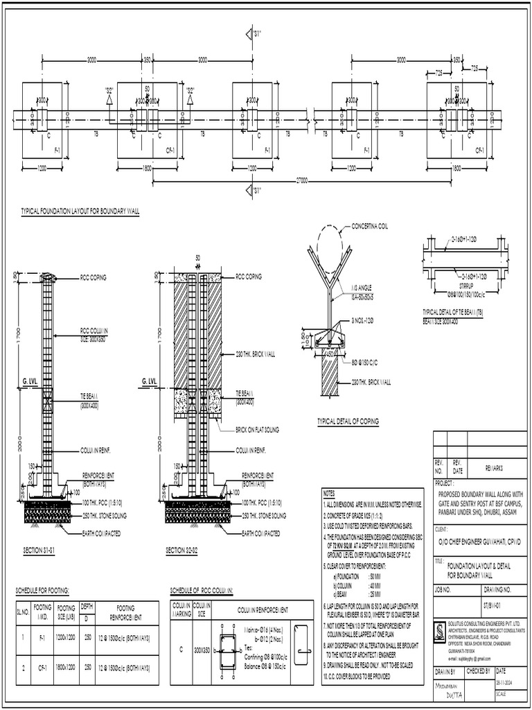 BOUNDARY WALL | PDF | Architectural Elements | Building Technology