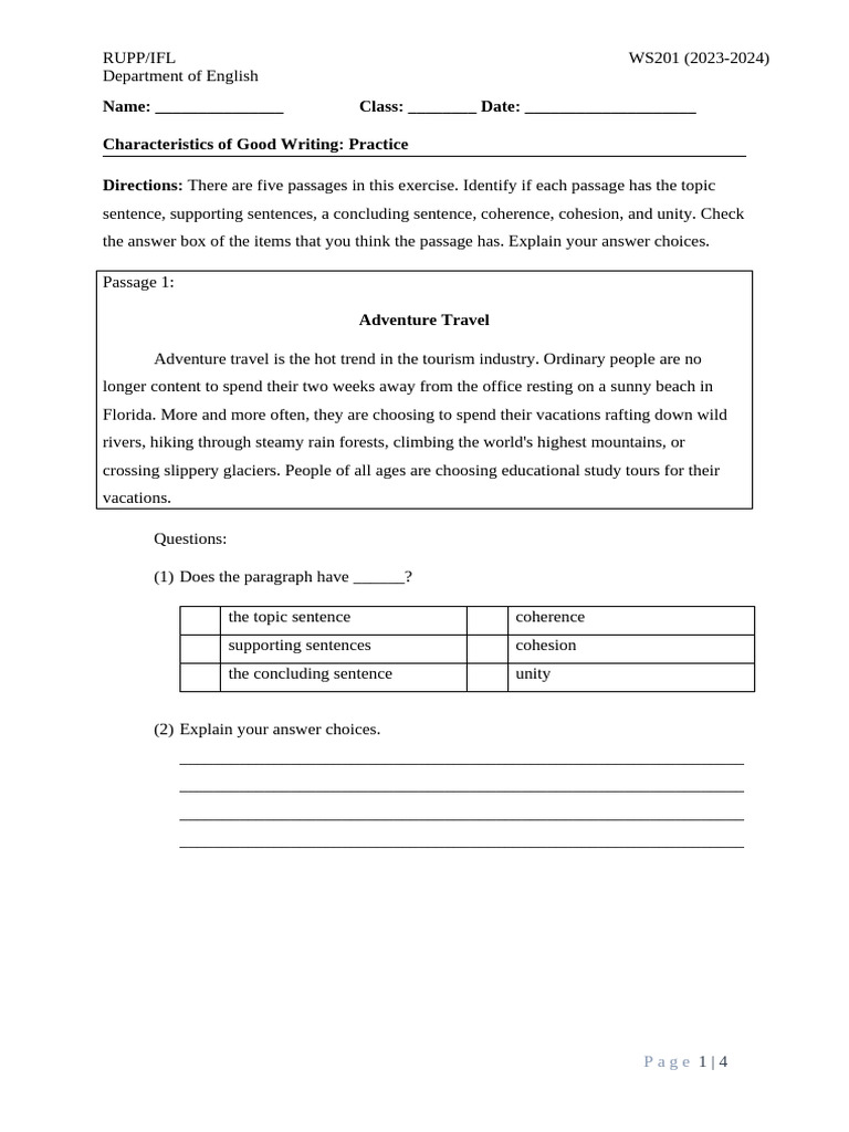 Characteristics of Good Writing Practice | PDF | English Language ...