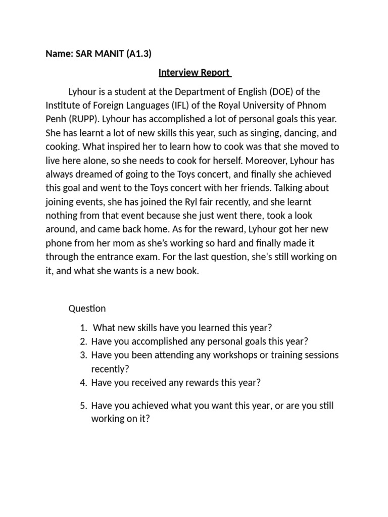 Lyhour's 2023 Achievements & Skills | PDF