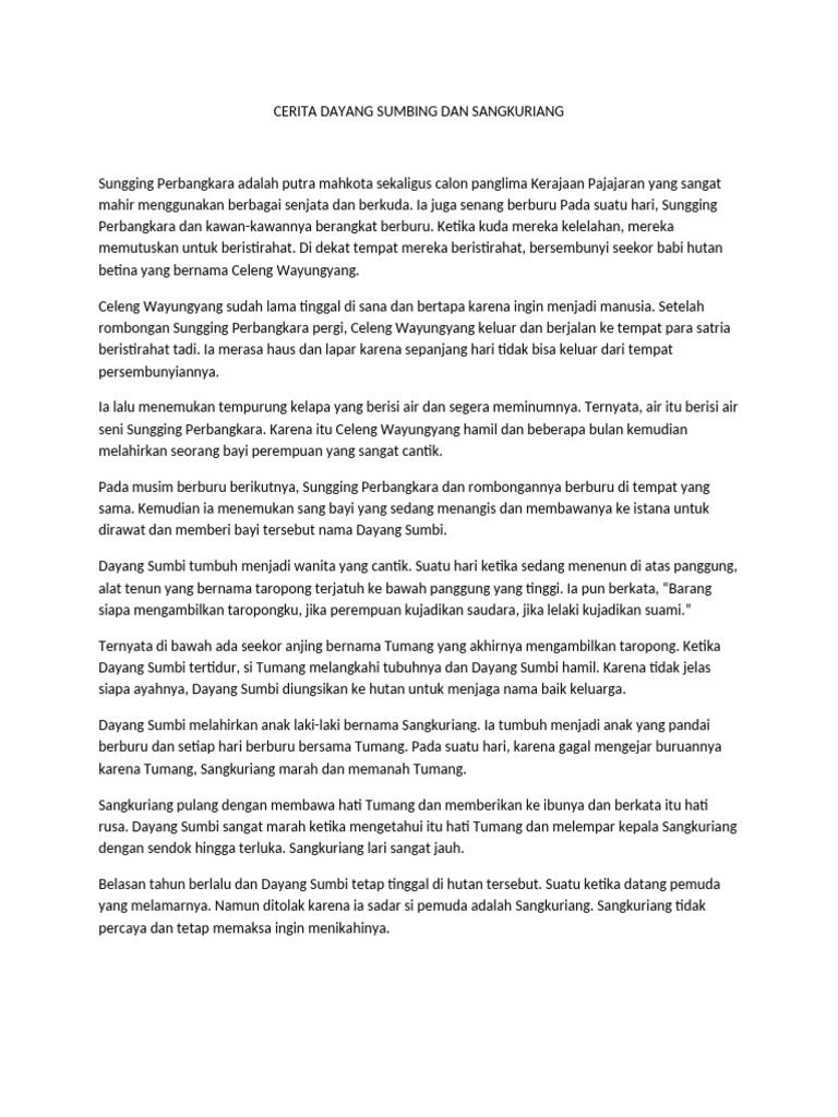 Cerita Dayang S-Wps Office | PDF | Legends | Mythology