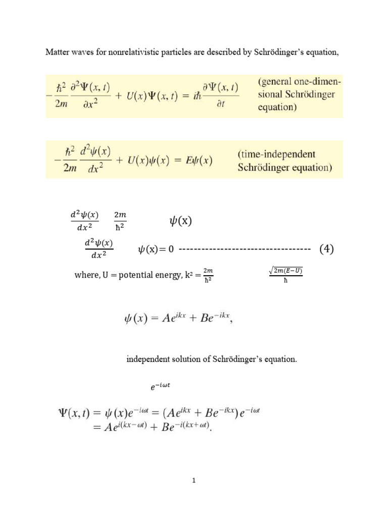 One-Dimensional Wave Equation Solutions | PDF | Wave Function | Waves