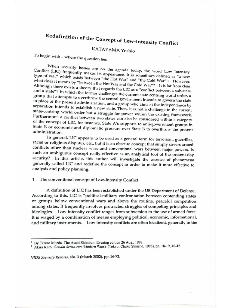 low intensity conflict old | PDF
