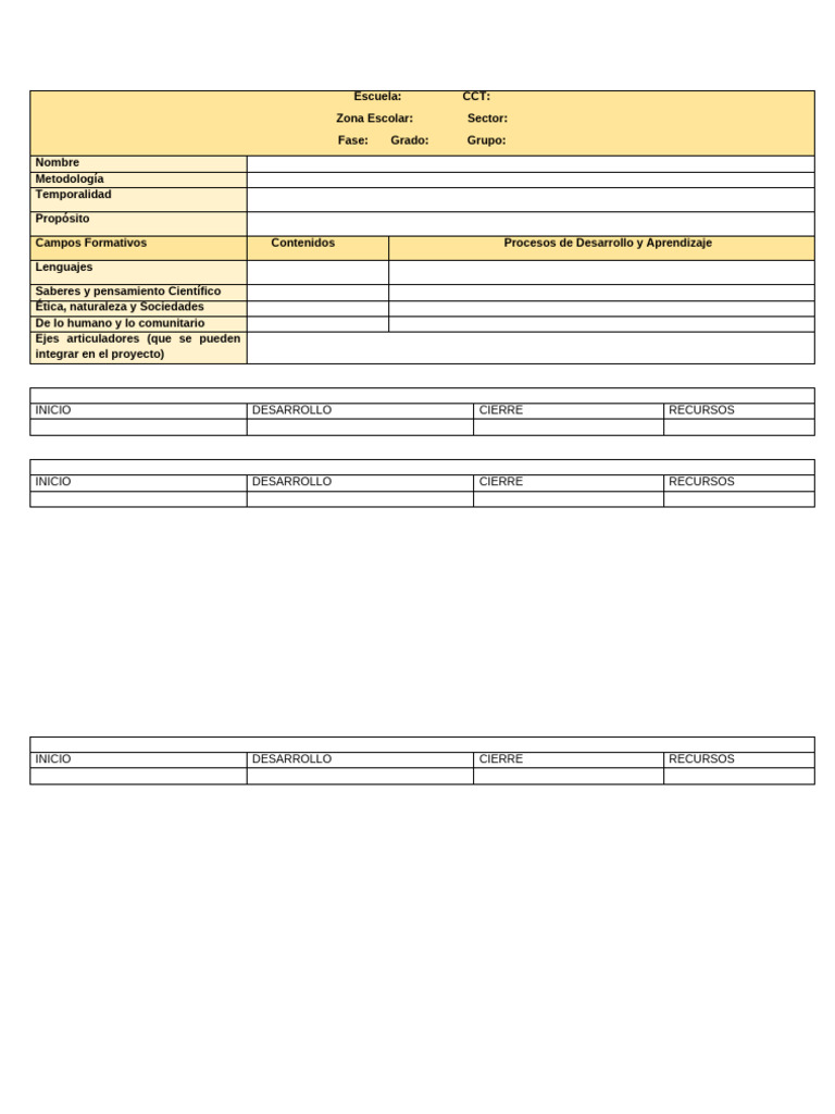 Formato 2 Planeacion Proyectos Comunitarios ABP | PDF