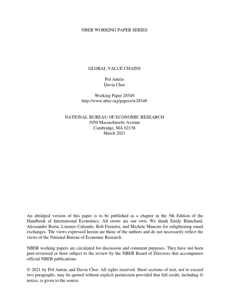 Global Value Chains 3ksw45hdc8 | PDF | Input–Output Model | Macroeconomics