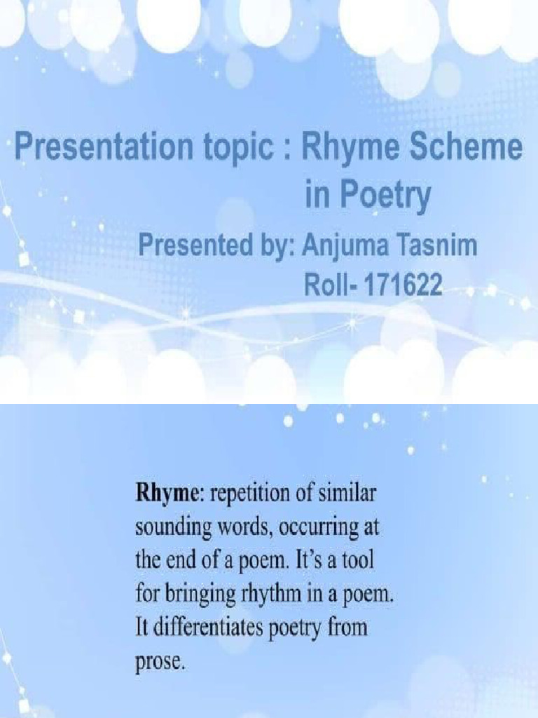 5.rhyme Scheme | PDF