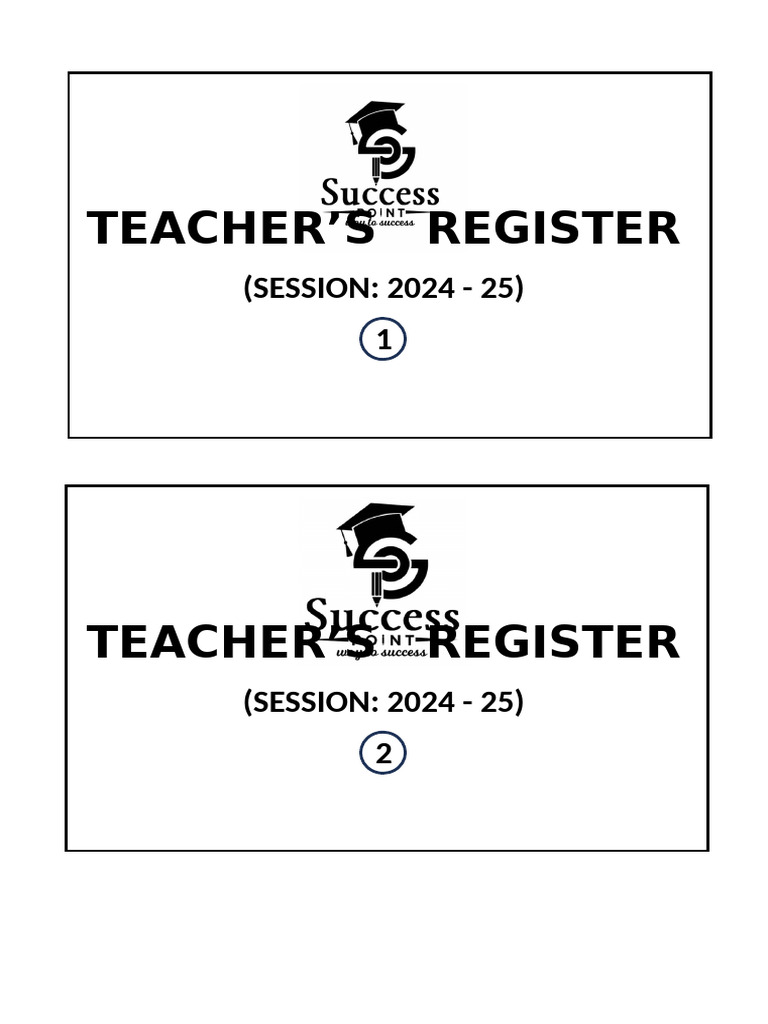 Teacher's Register | PDF