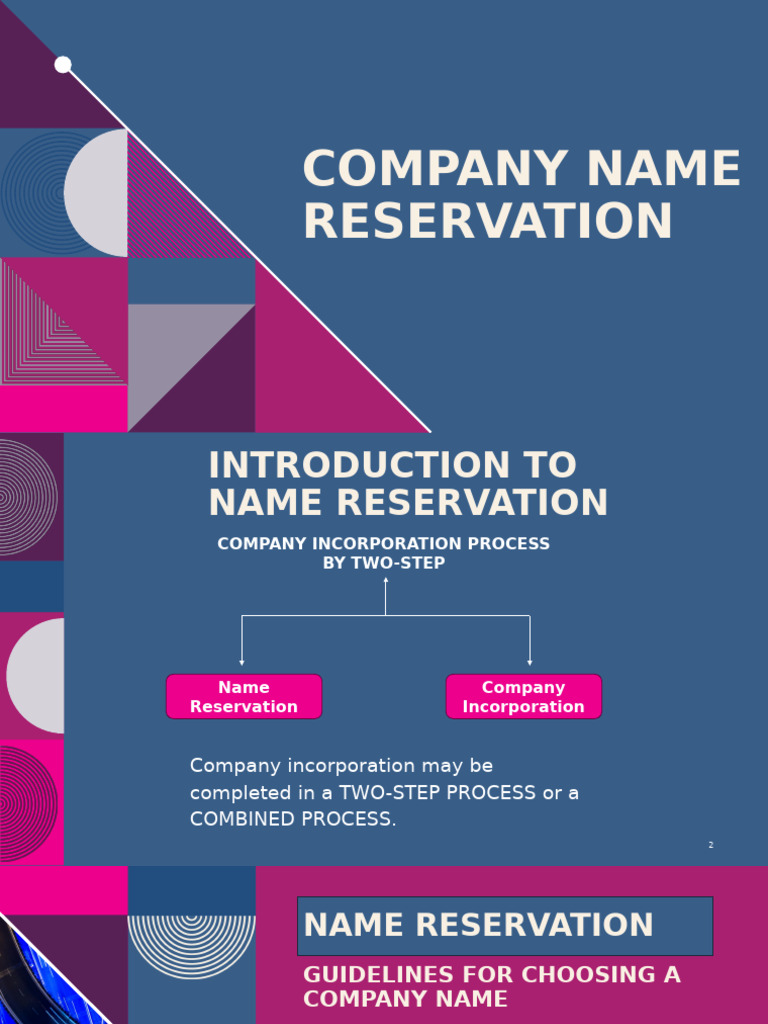 Company Name Reservation Guidelines | PDF