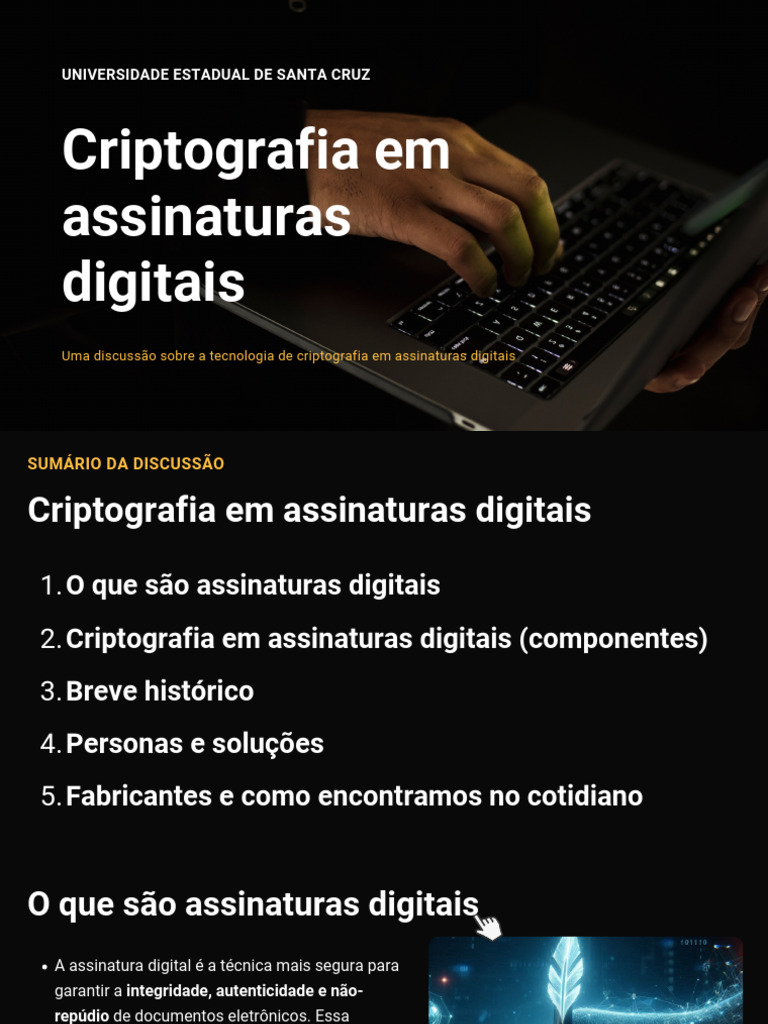 Criptografia em assinaturas digitais | PDF | Criptografia de chave pública | Criptografia