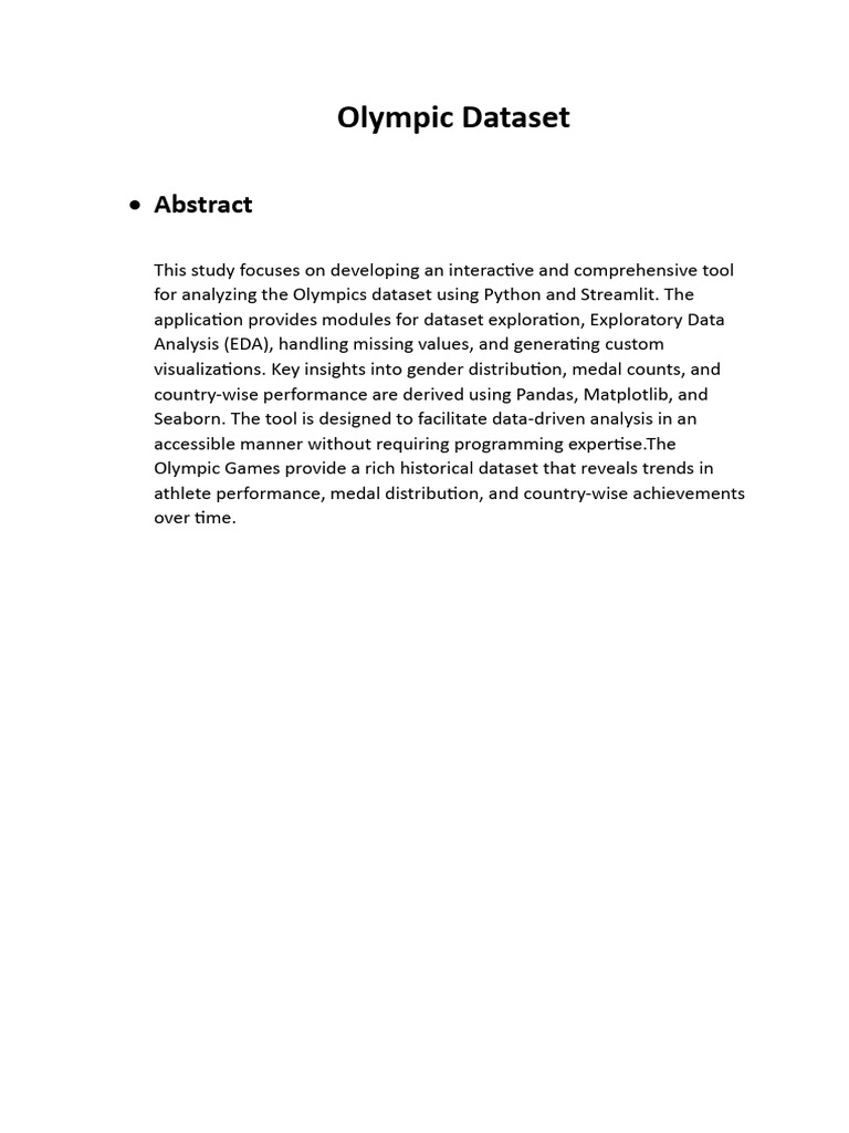 Olympic Dataset 1 | PDF | Statistics