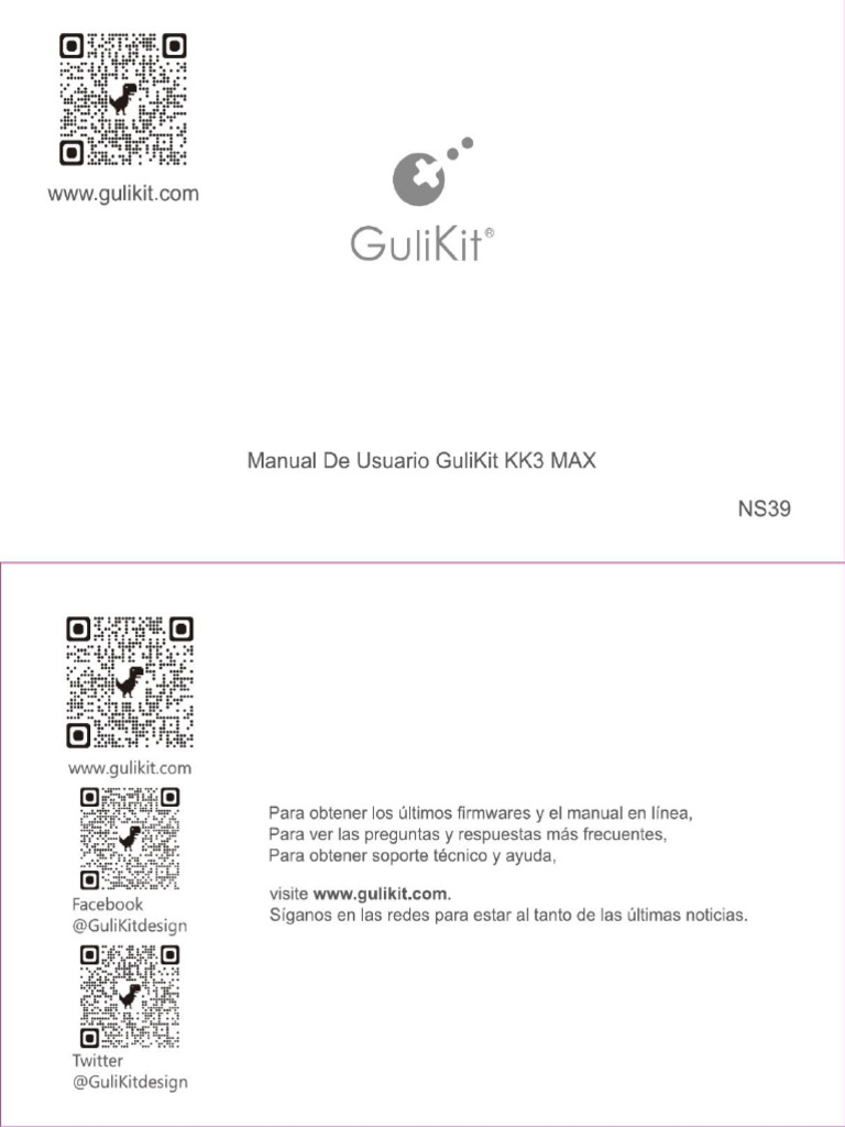 NS39 GuliKit KK3 Max User Manual ES | PDF