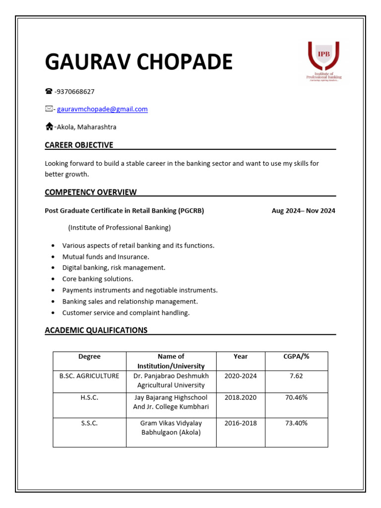Gaurav Resume | PDF