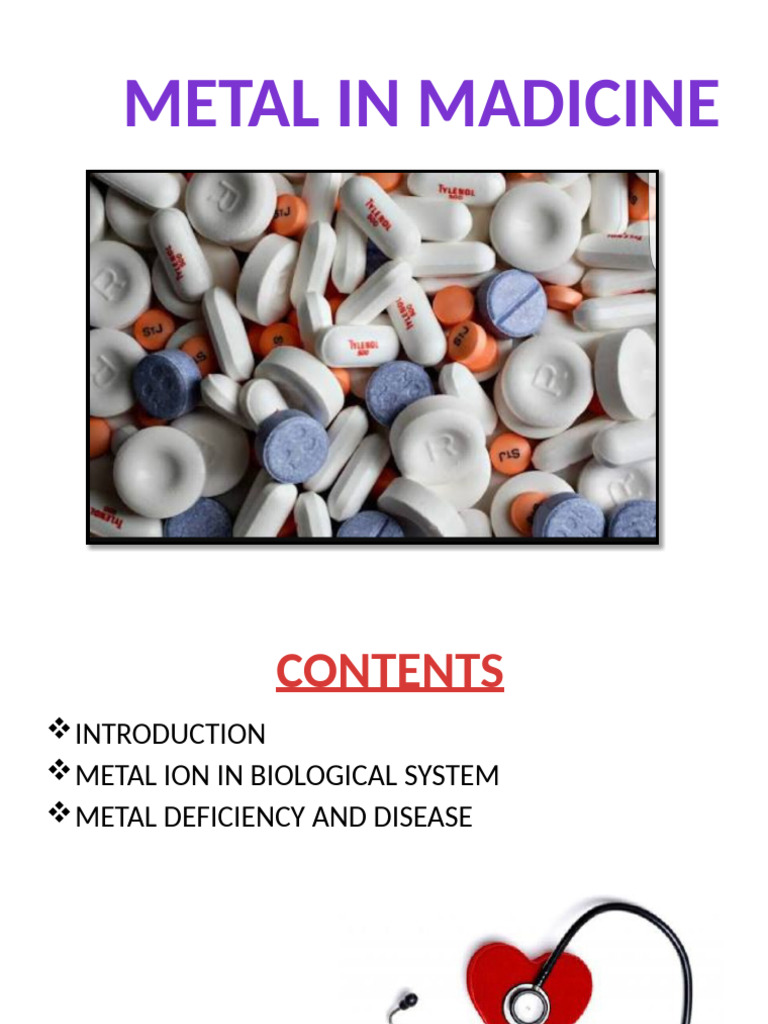 Metal in Madicine | PDF | Iron | Anemia