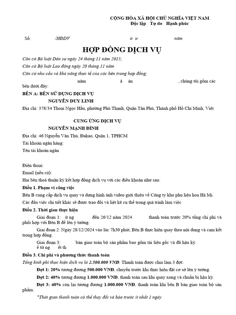Hop Dong DV Quaychup (FN) | PDF