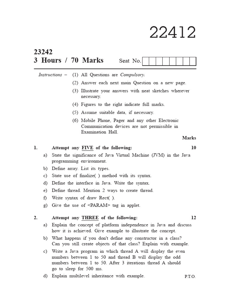 2024 Summer Question Paper | PDF | Java (Programming Language ...
